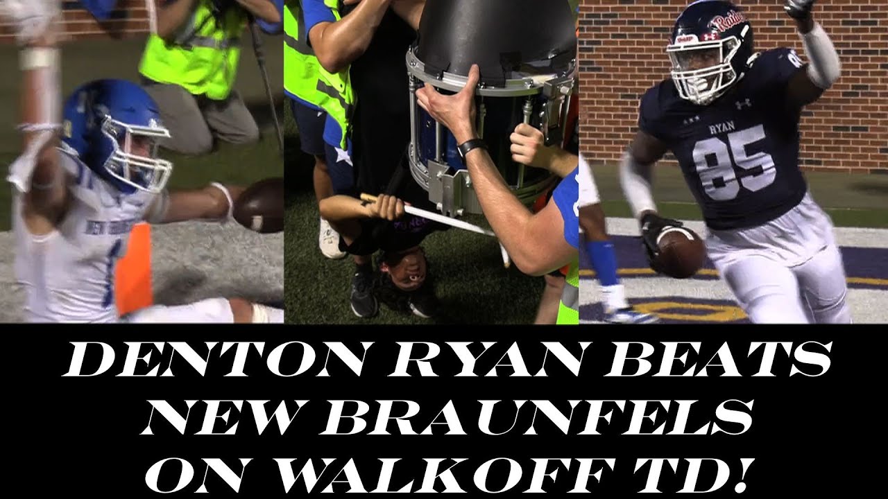 Denton Ryan Beats New Braunfels on Walkoff TD - YouTube