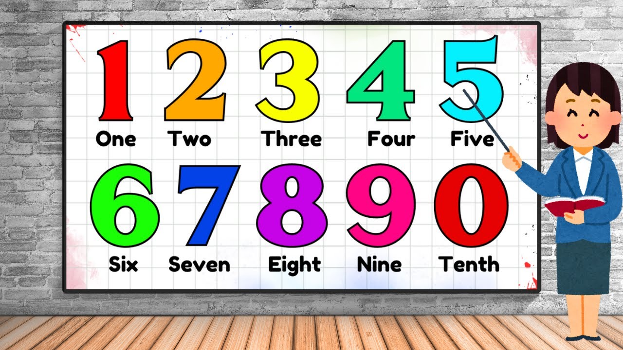 [ 1 - 10 ] with Spelling. Learn numbers Counting for KIDS. Preschool ...