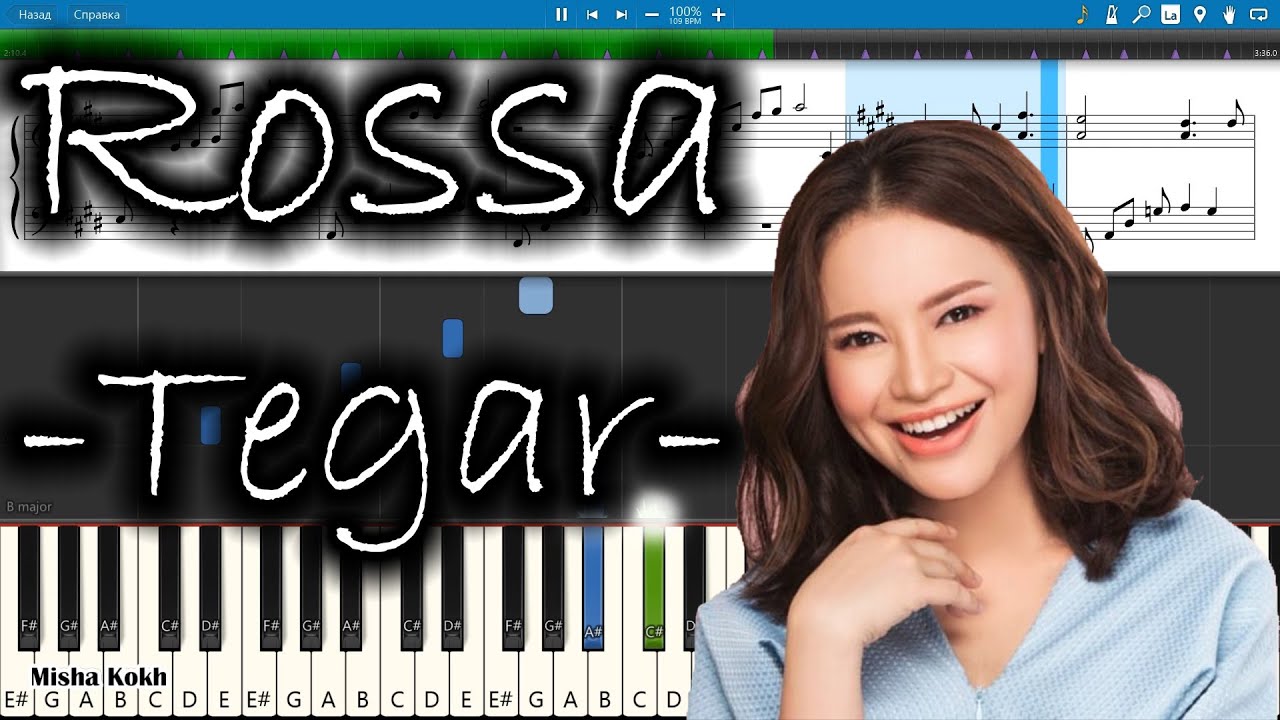 Rossa - Tegar [Piano Tutorial | Sheets | MIDI] Synthesia - YouTube