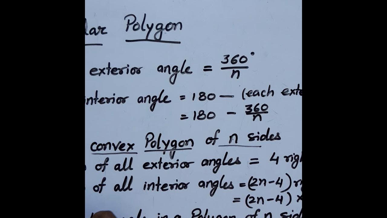 Important Formulas for Reagular Polygons - Chapter 14 - POLYGONS - 3 ...