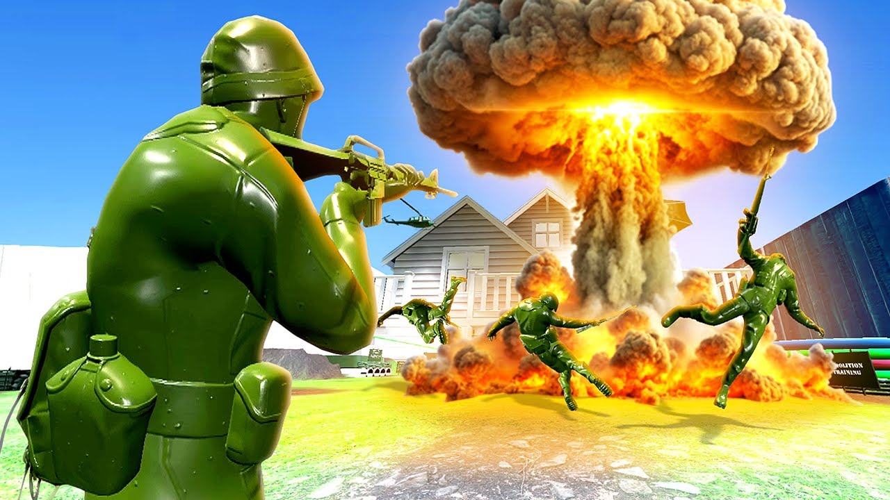 NUKE vs Toy Soldiers That Are ALIVE - Plastic Battlegrounds VR - YouTube