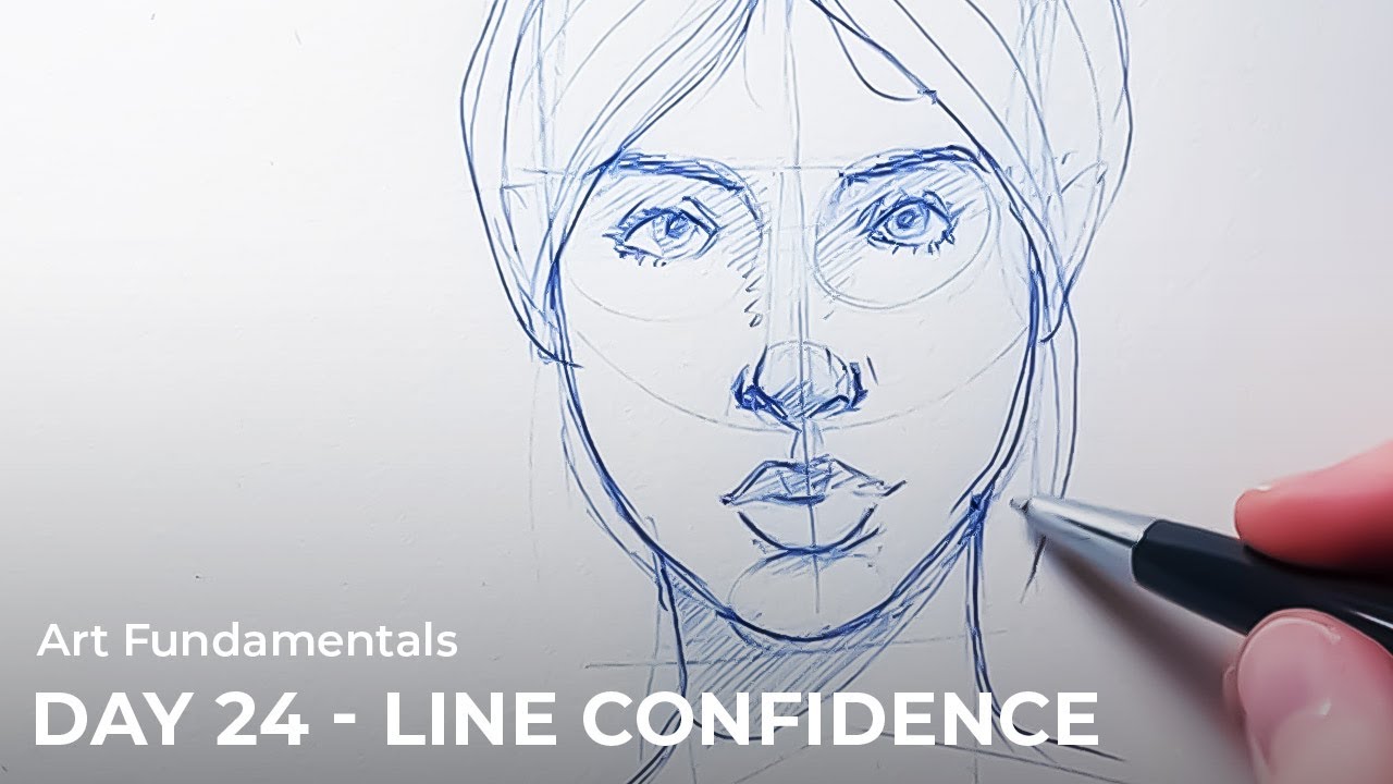 Art Fundamentals Day 24 - Line confidence - YouTube