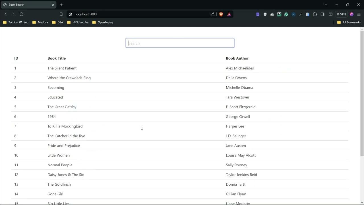 Instant Search with Flask and HTMX | Flask Project | Beginner - YouTube