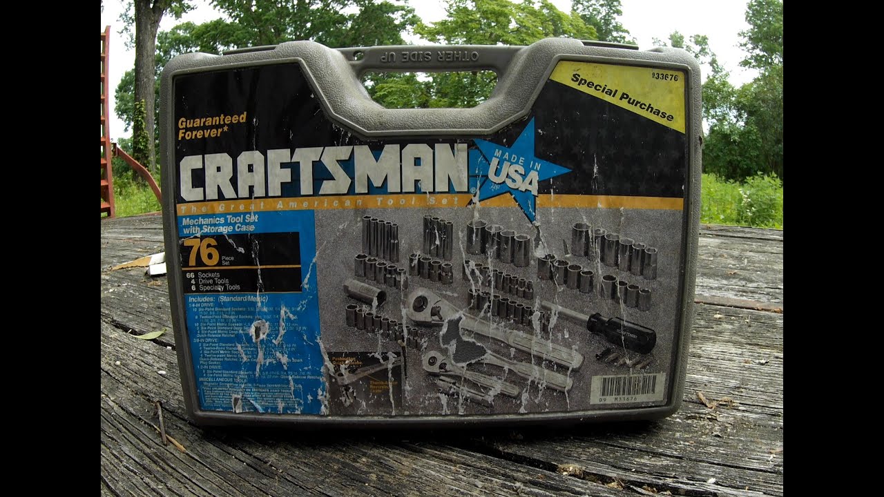Craftsman 9-33676 mechanics tool 76 piece set - YouTube
