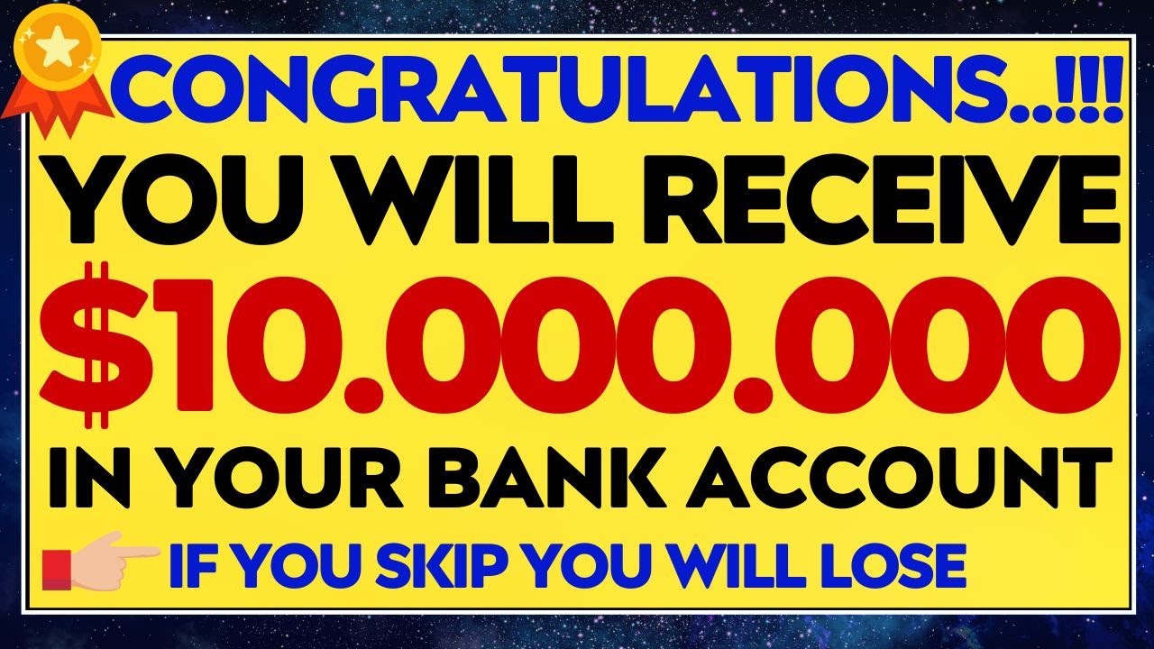 You Will Receive $10,000,000 In Your Bank Account | Financial miracle ...