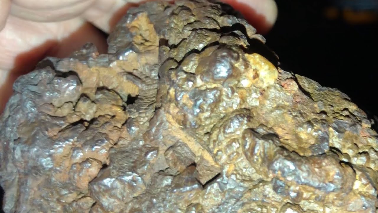 Very Old Weathered Meteorite w/ Peridot crystal - YouTube