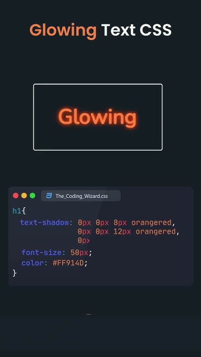 Creating Glowing Text In Css Coding Frontendwebdeveloper Frontend Youtube