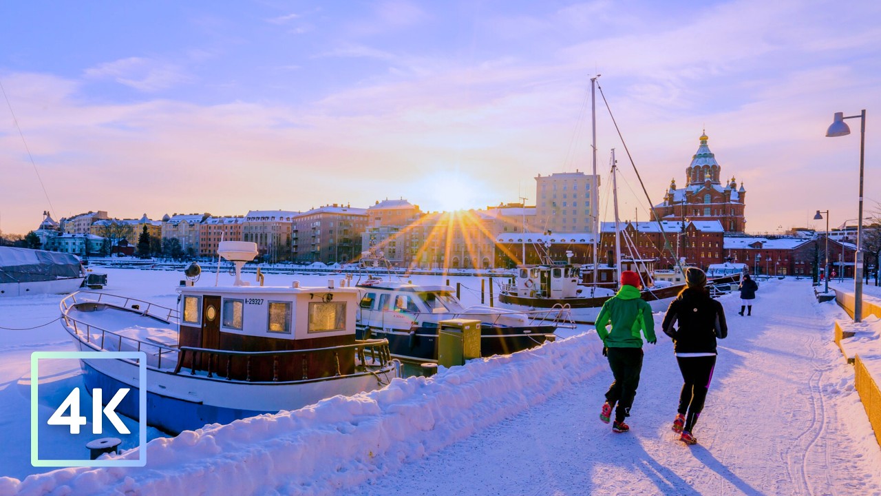 Atmospheric Walk in the Happiest Country on Earth 🇫🇮 | Winter Life in ...
