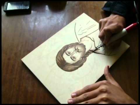 Πυρογραφία σε ξύλο_"Ιησούς Χριστός" | Pyrography Falideas - YouTube