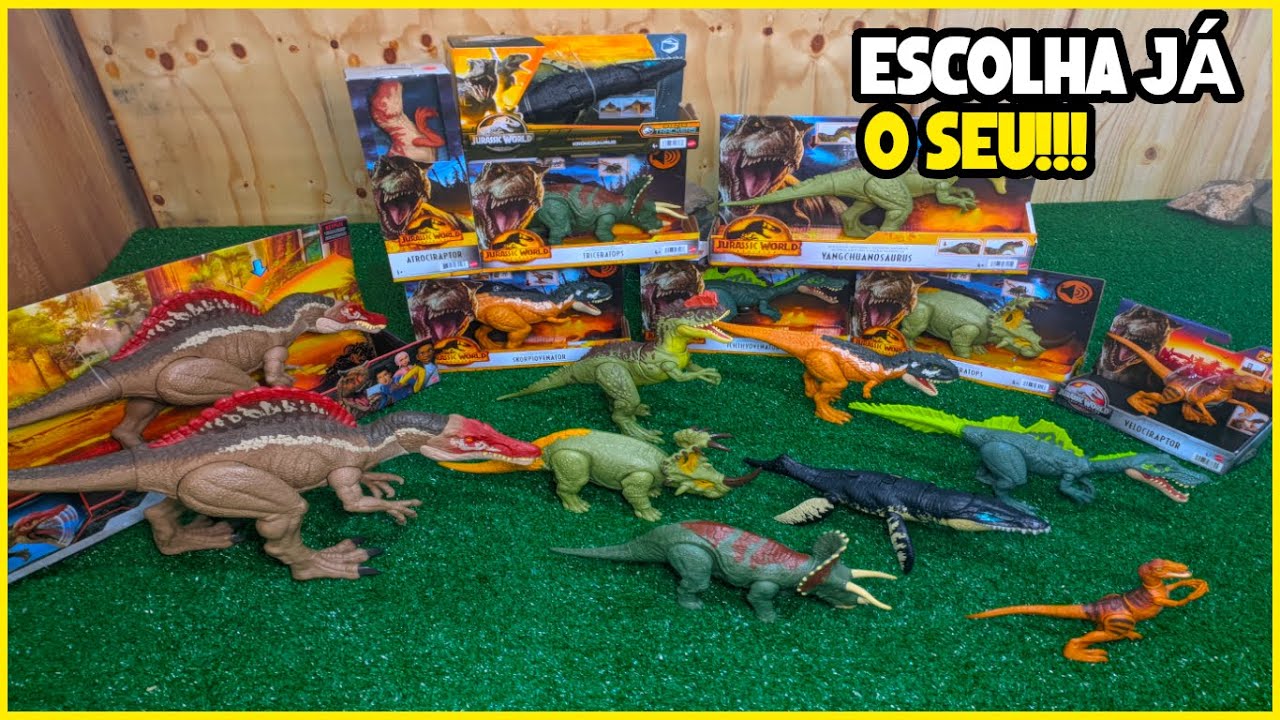 Coleção Dinossauros Mattel Yangchuanosaurus Kronosaurus Spinosaurus ...