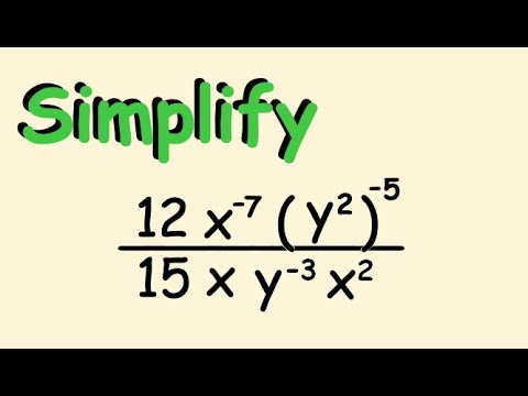 Simplifying Exponential Expression with Integer Exponents - Example - YouTube