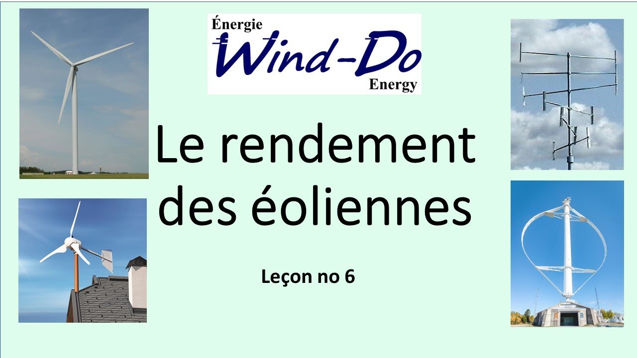 Le rendement des éoliennes - Cours 6 - YouTube