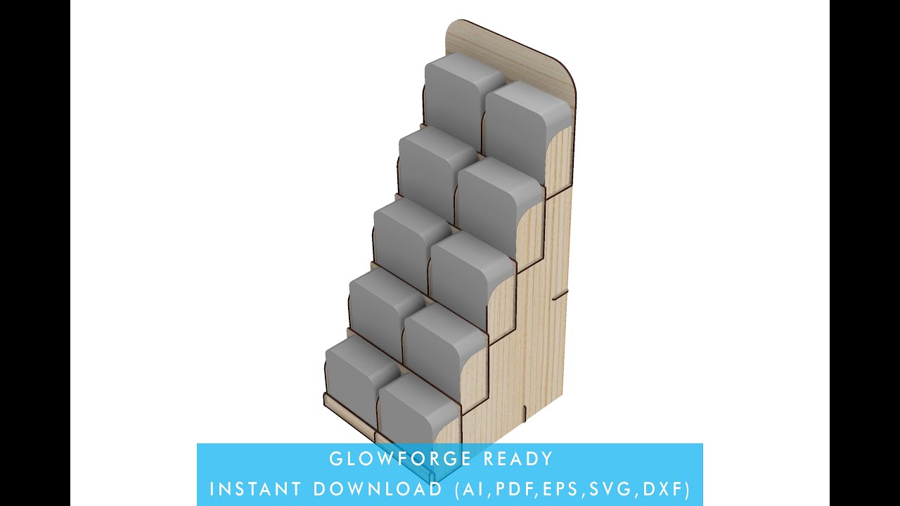 4 inch Coaster Display Stand with 10 Pockets Countertop Retail Storage ...