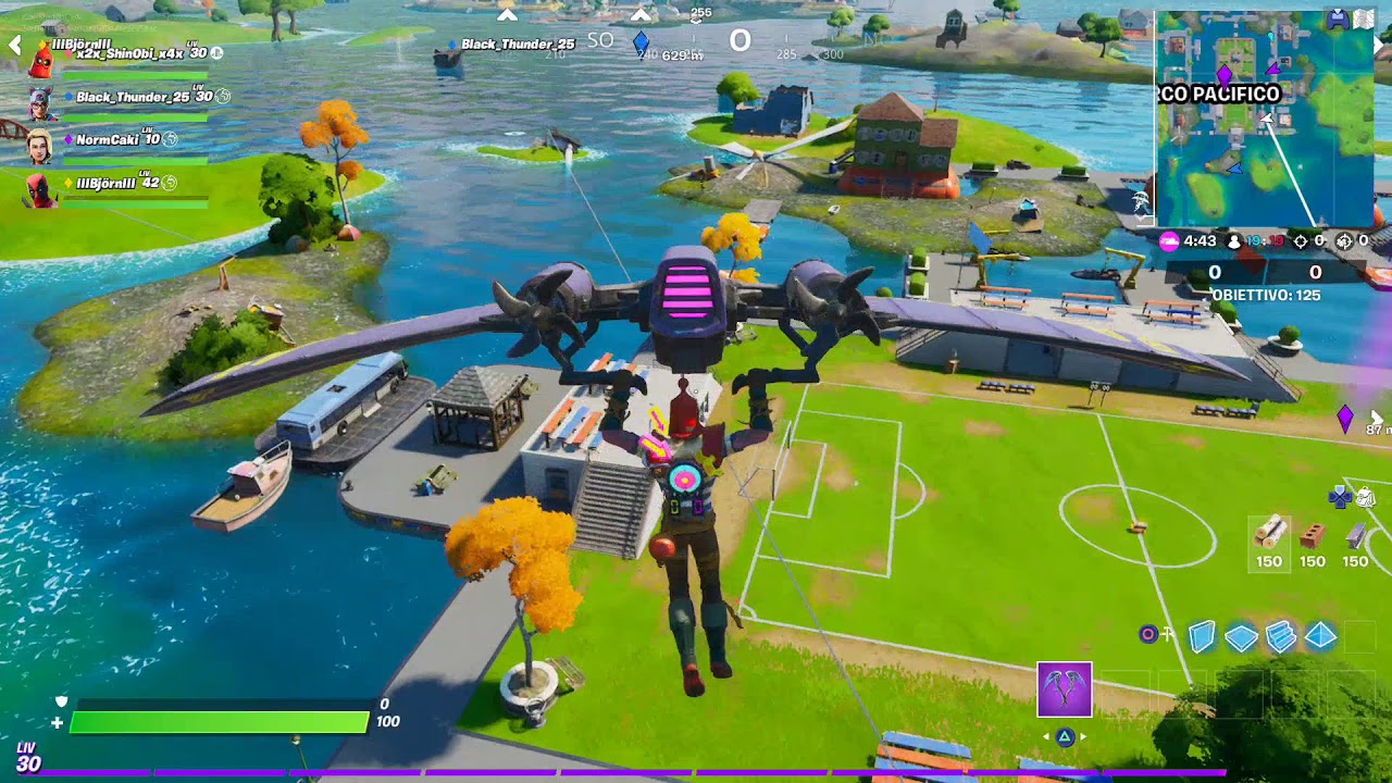 Fai gol sul campo da calcio a Parco Pacifico - Fortnite Stagione 3 ...