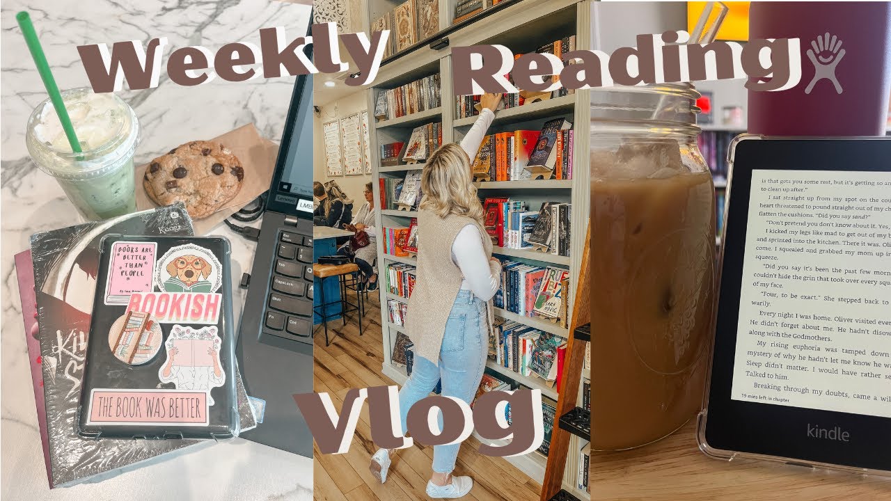 WEEKLY READING VLOG | reading 4 books, book shopping & finally getting ...