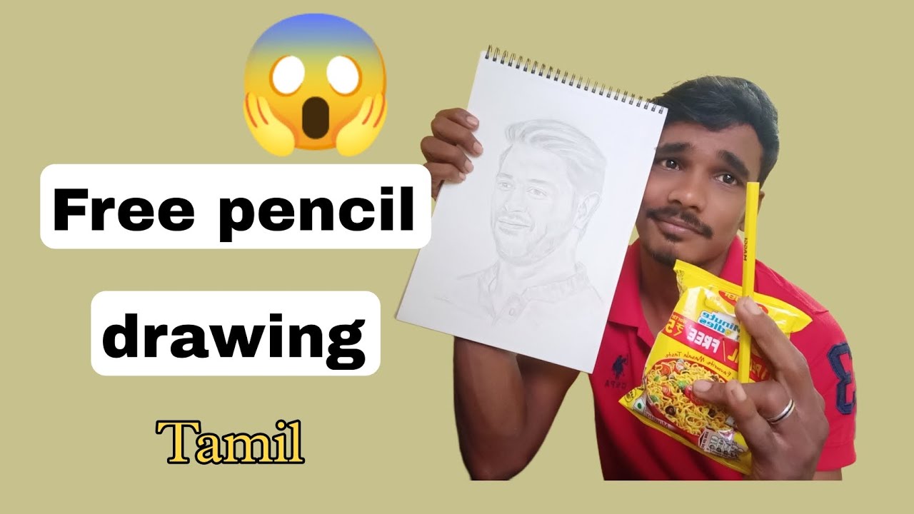 🤩Maggi Free pencil 😀portrait drawing @artbybharani1687 - YouTube