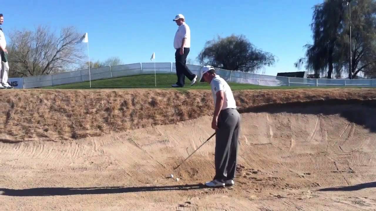 Mike Weir Bunker Practice 2013 Waste Management Open - YouTube