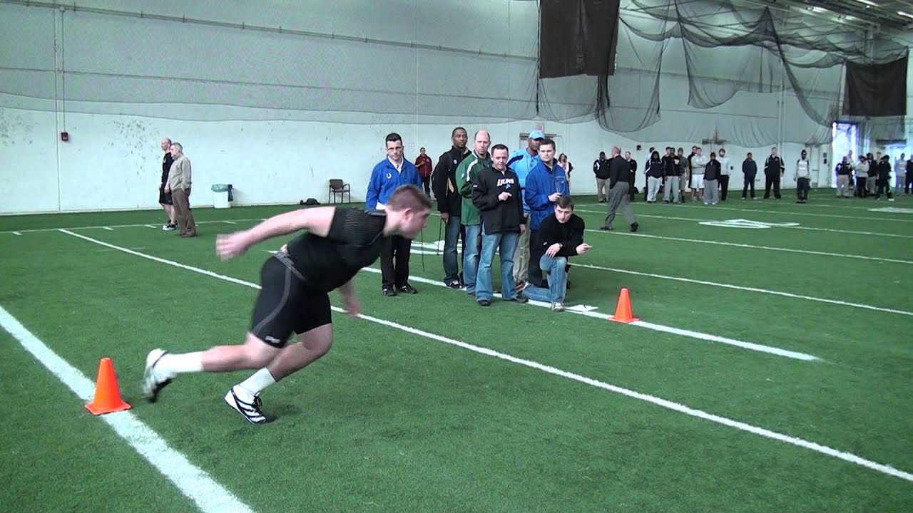 WMU's Drew Nowak 3-Cone Drill at 2012 Pro Day - YouTube
