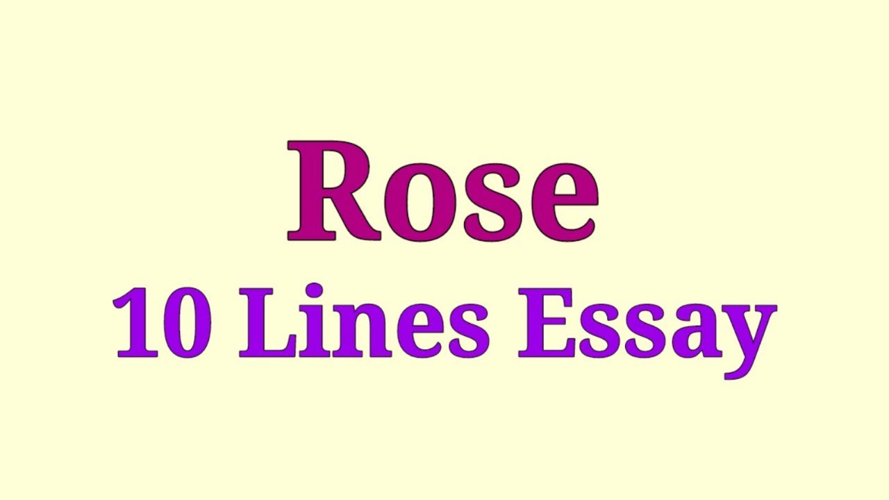 10 Lines Essay on Rose | Rose Essay in English - YouTube