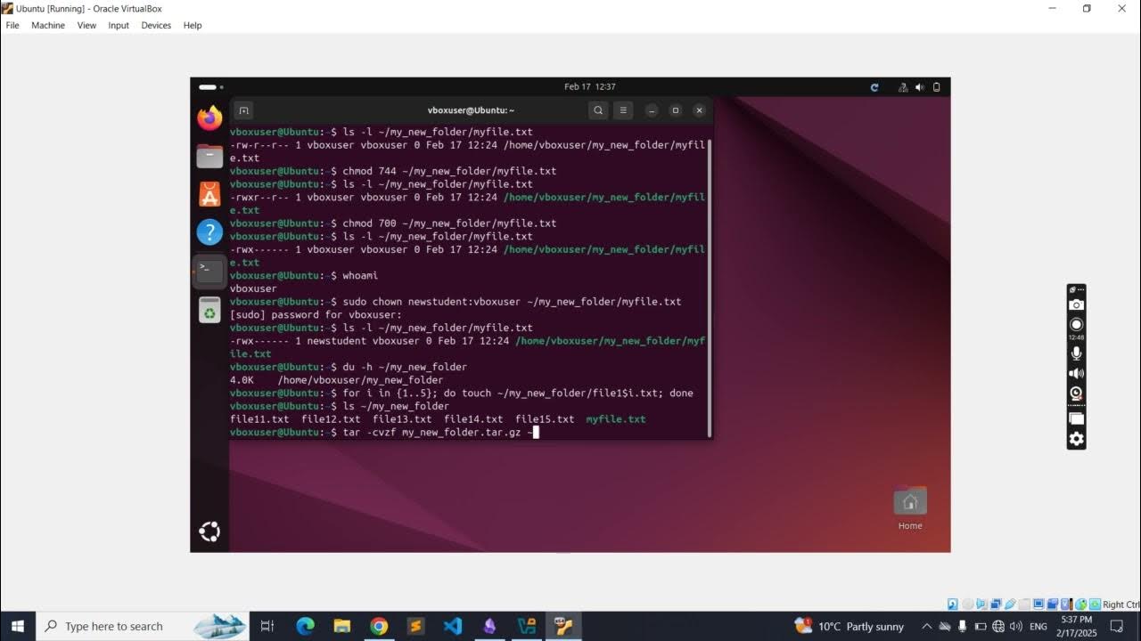Linux Commands (File Permissions) - Timur Abubakirov - YouTube