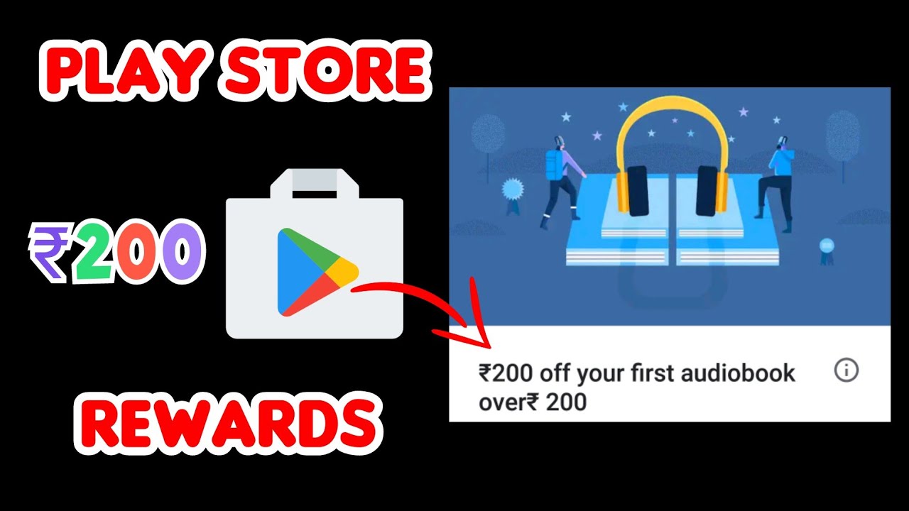 Play Store Rewards How To Use | ₹200 Discount In AudioBooks On Play ...