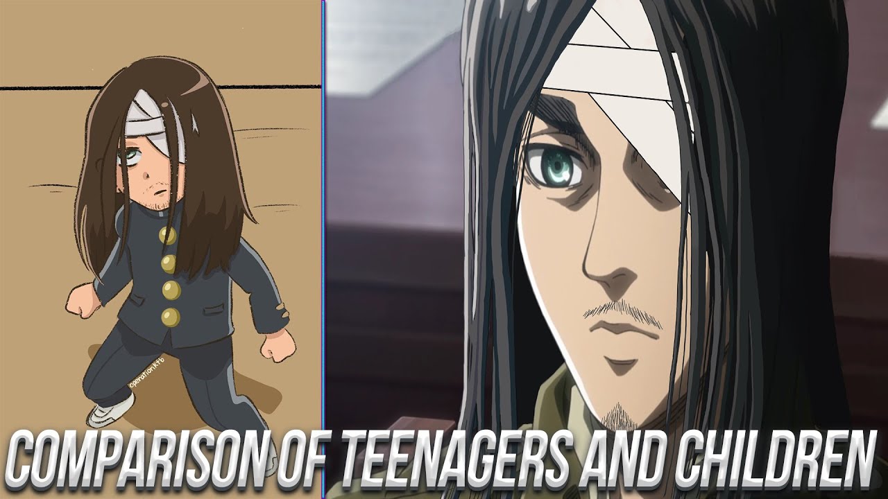 Comparison of Teenagers and Children (Attack On Titan) - YouTube
