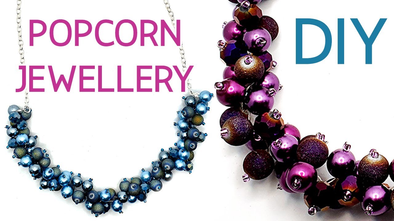 Head Pin Loops Popcorn Style Beaded Jewellery with Glass Beads ...