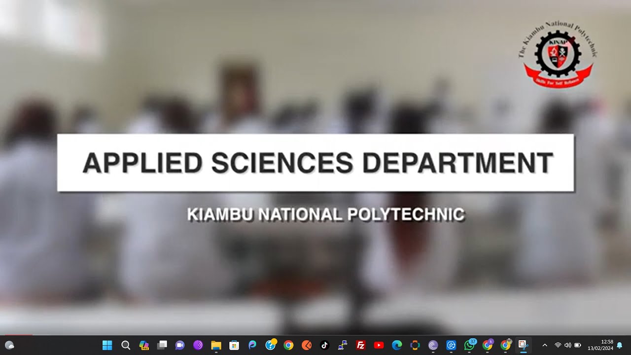 KIAMBU NATIONAL POLYTECHNIC APPLIED SCIENCES COURSES 2024 - YouTube