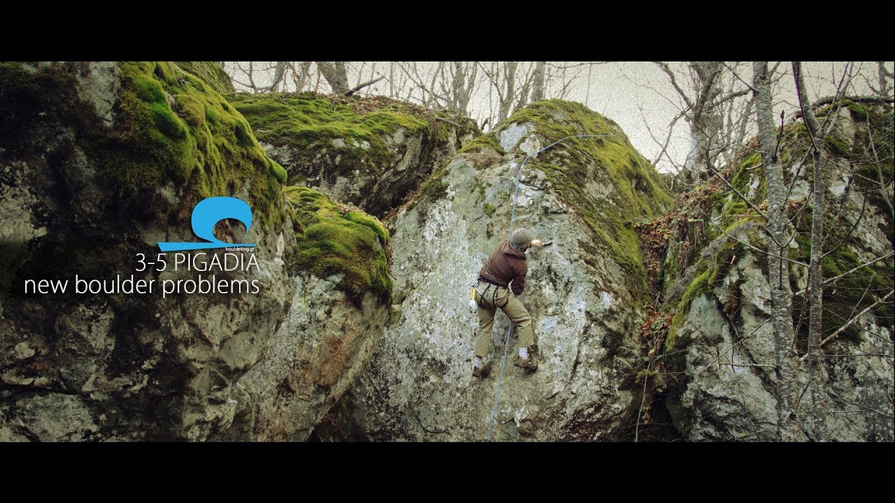 Cleaning new boulder problems - YouTube