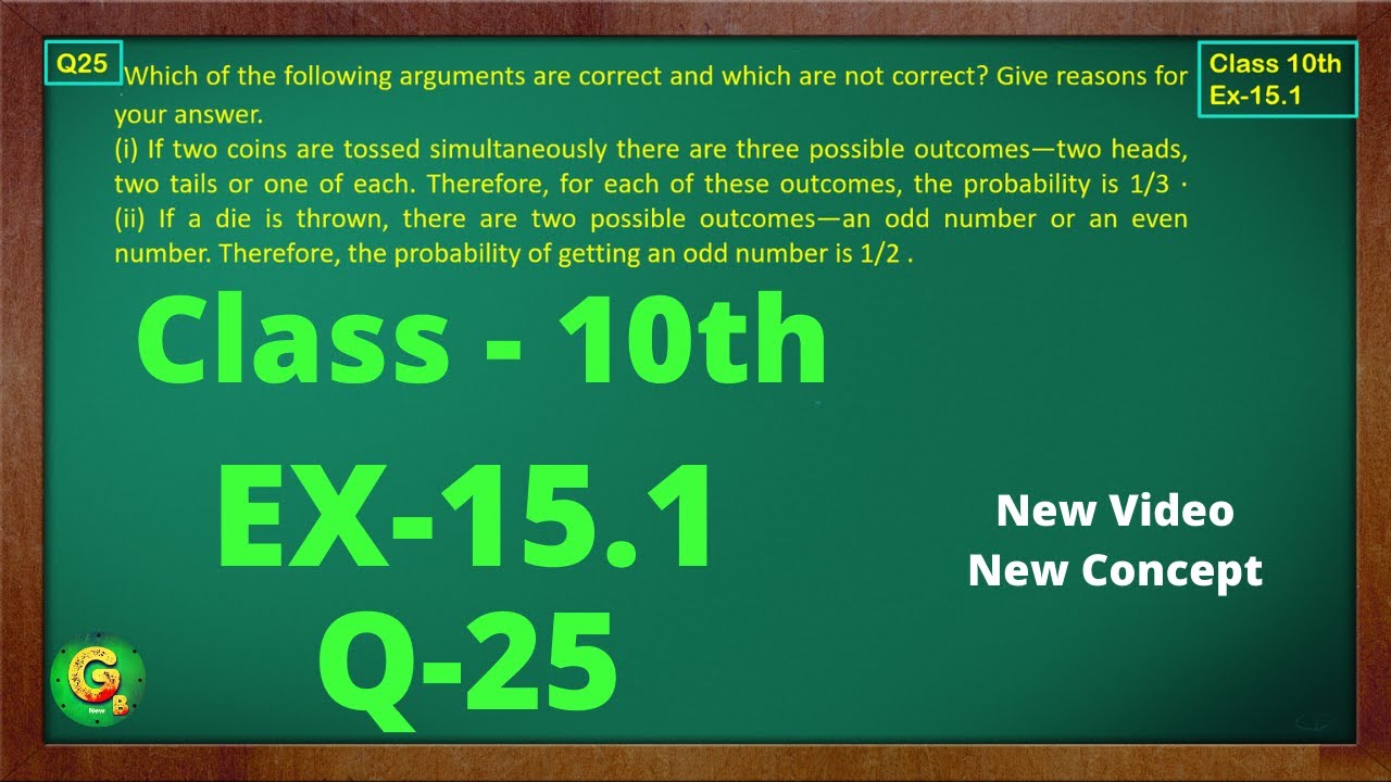 Ex 15.1 Q25 Class10 | Probability | Exercise 15.1 | Class10 Math ...