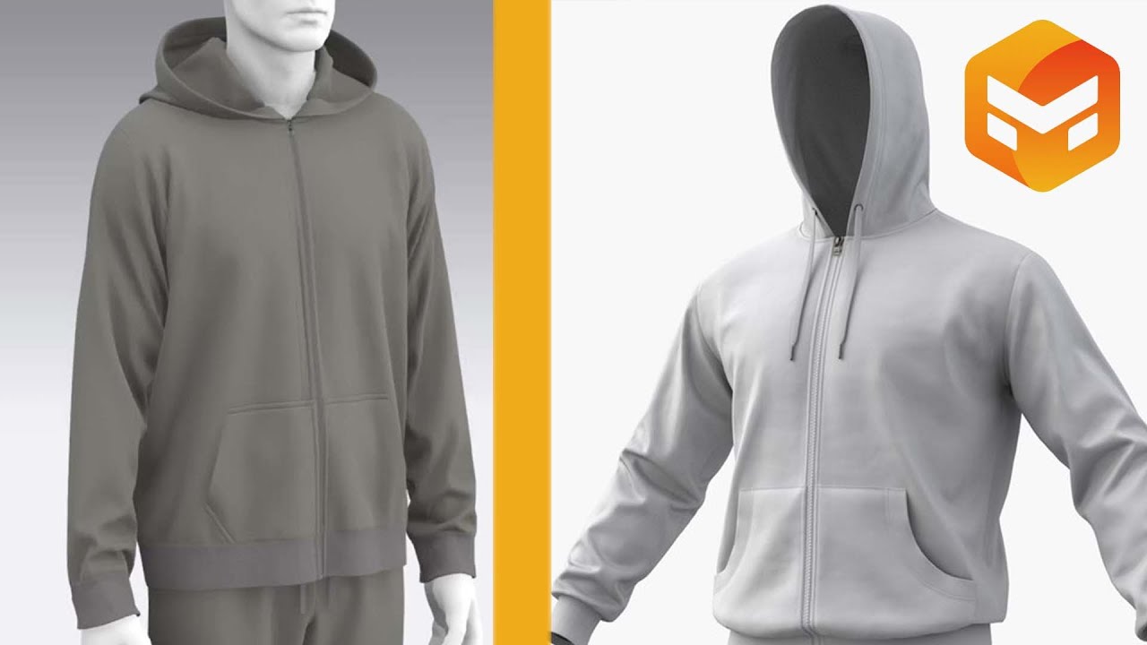 FAIRE UN SWEAT A CAPUCHE AVEC MARVELOUS DESIGNER - YouTube