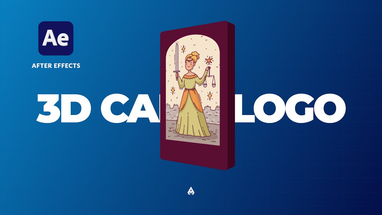 3D Card Logo Animation After Effects Tutorial | No Plugins - YouTube