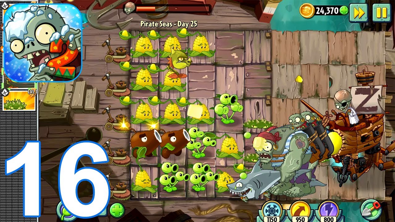 Plants Vs Zombies 2 Gameplay Pirate Seas Ios Android Part 16