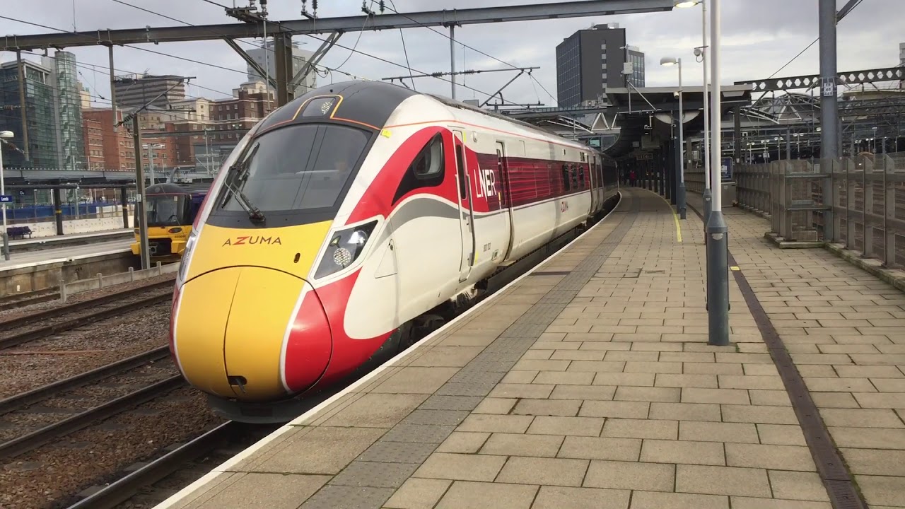 An LNER Azuma (800 103) Departs Leeds for London Kings Cross - YouTube