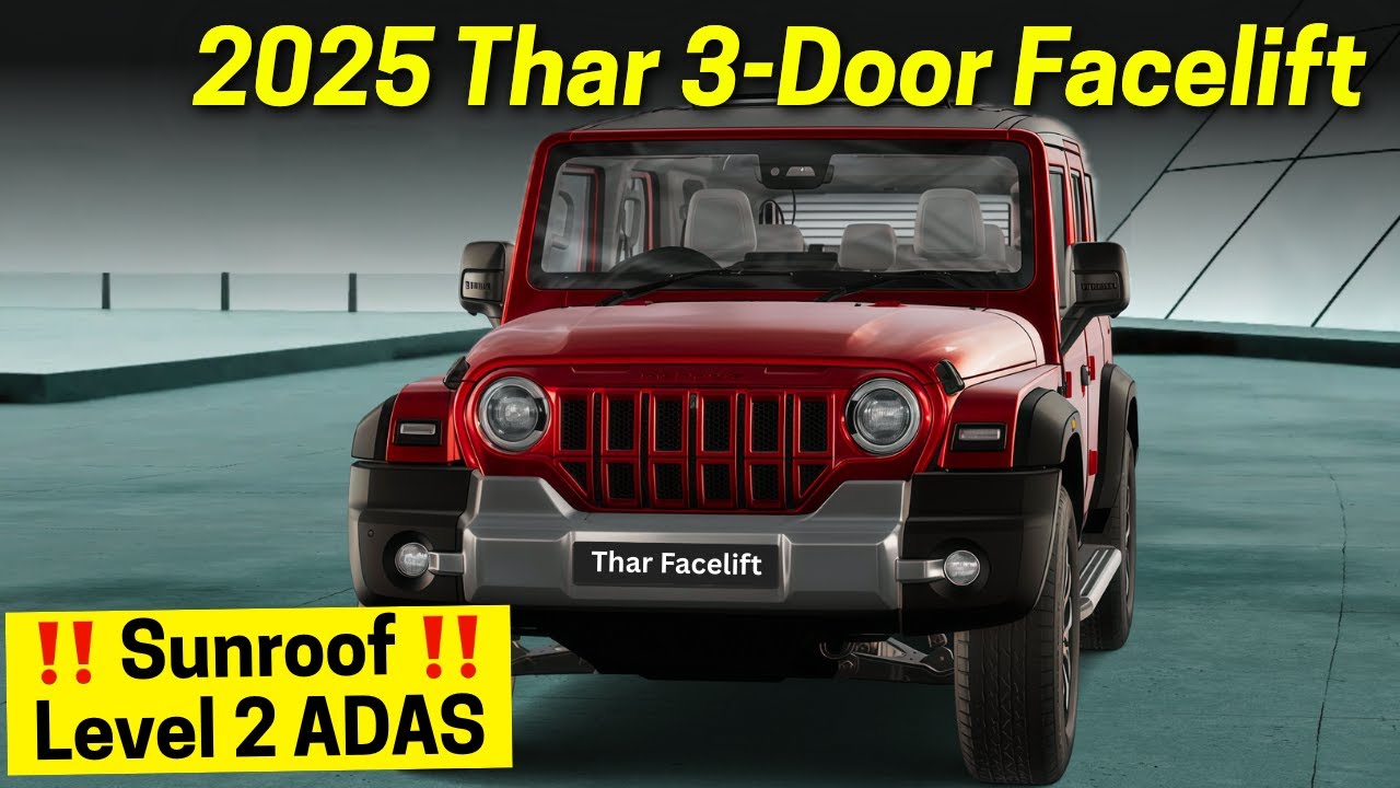 Mahindra Thar 3 door Facelift - Sunroof, New Features and Launch ...