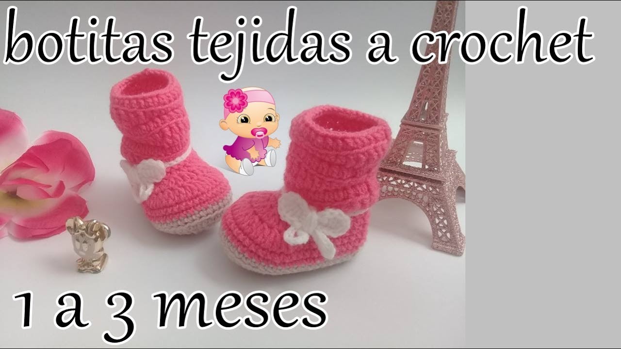 botitas a crochet para bebe - YouTube