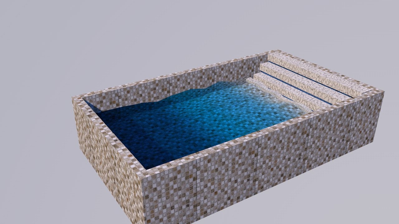 Simulation of a pool with water in Cinema 4d Tutorial - YouTube