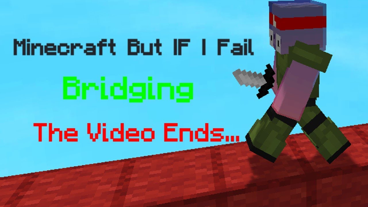 Minecraft Bedwars But If I Fail... - YouTube