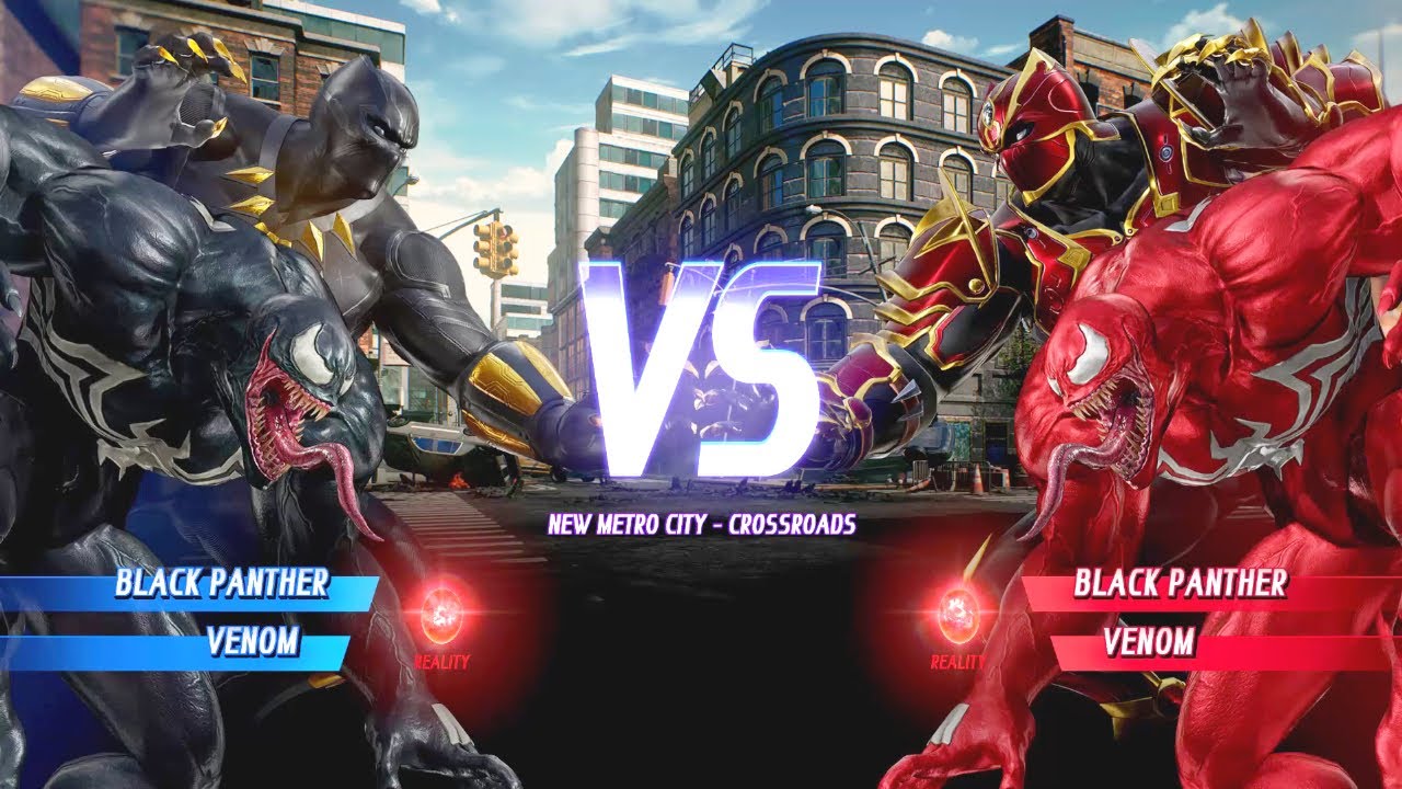 Black Panther & Black Venom VS Red Panther & Red Venom I Marvel vs ...