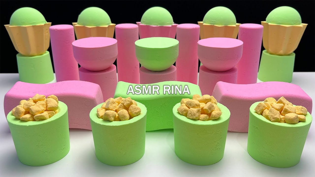 ASMR baking soda crunchy shapes - YouTube