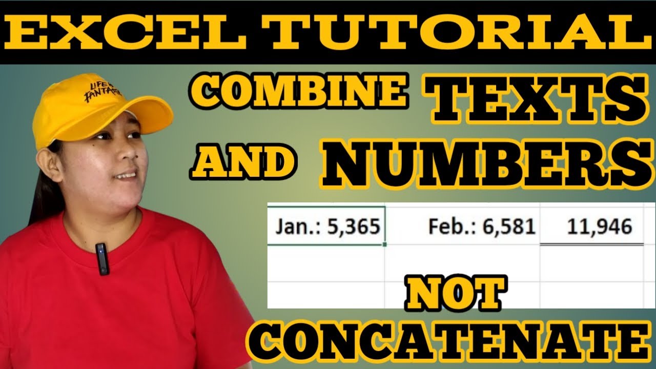 How To Combine Texts And Numbers Into One Cell Without Using Concatenate Function Youtube 9049