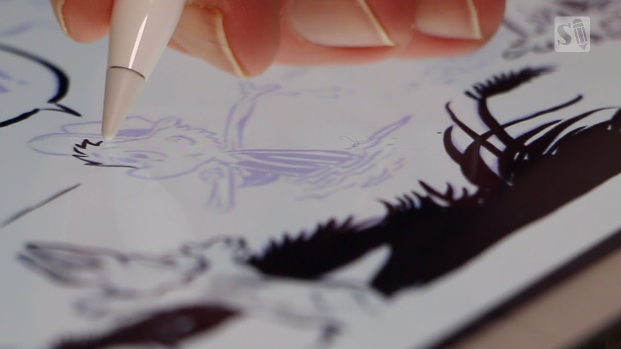 How to Ink with Apple Pencil on iPad Pro in Procreate - YouTube