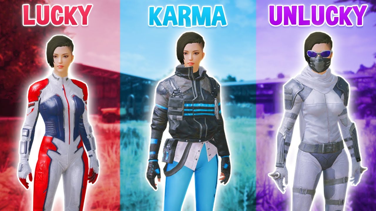 LUCKY vs KARMA vs UNLUCKY in PUBG MOBILE - YouTube