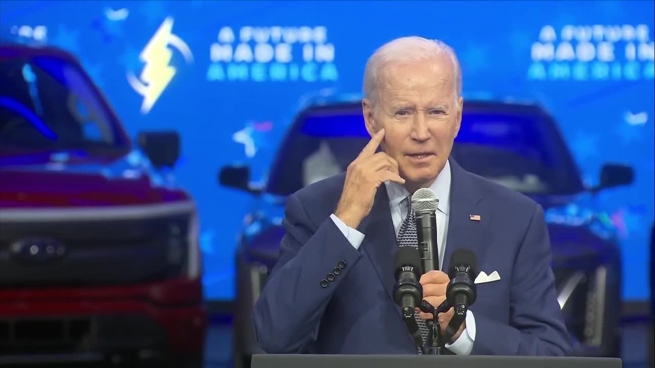 Biden celebrates American innovation amid EV boom at Detroit auto show ...