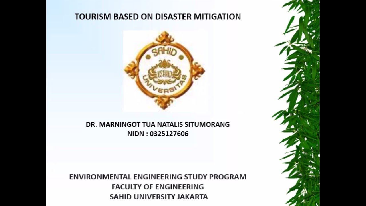 Tourism Based On Disaster Mitigation - YouTube