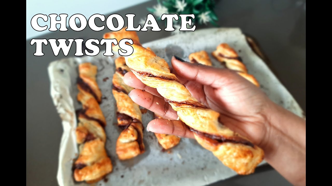 Chocolate Twists | How to make Chcocolate Twists with puff pastry ...