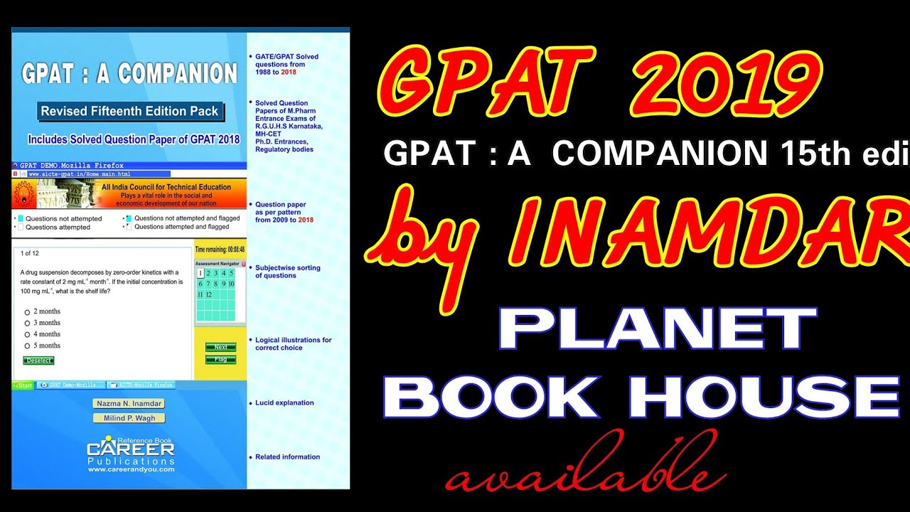 GPAT A COMPANION GUIDE BY INAMDAR 2018 || GPAT: A COMPANION 16th ...