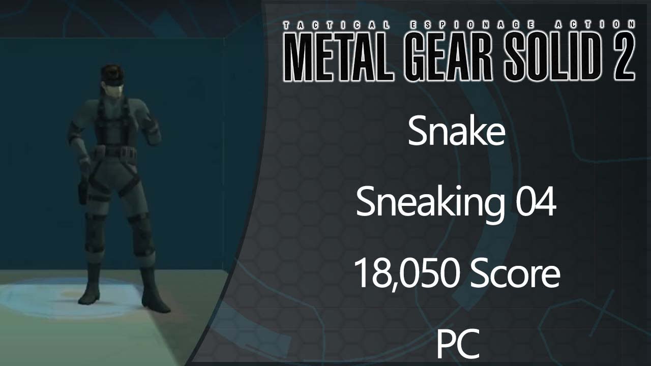 MGS2: Substance | PC | Snake | Sneaking | Level 04 | 18050 Score - YouTube
