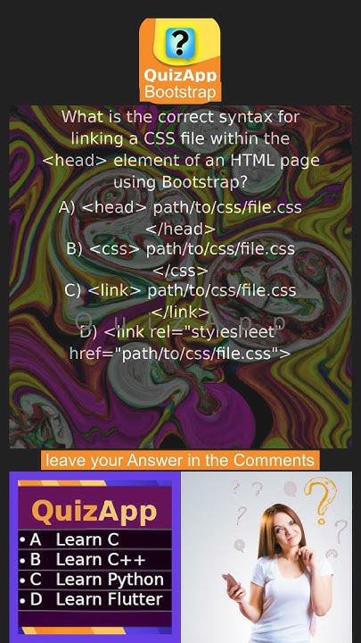 Bootstrap What Is The Correct Syntax For Linking A Css File Within The Head Element Of An Html