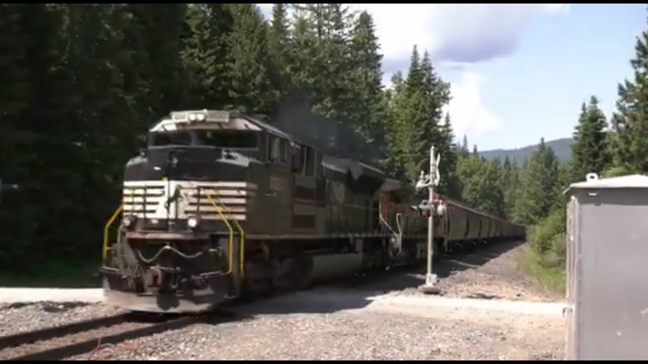 Grain Trains and a Stack Train on BNSF's 4th Sub and the Kootenai River ...